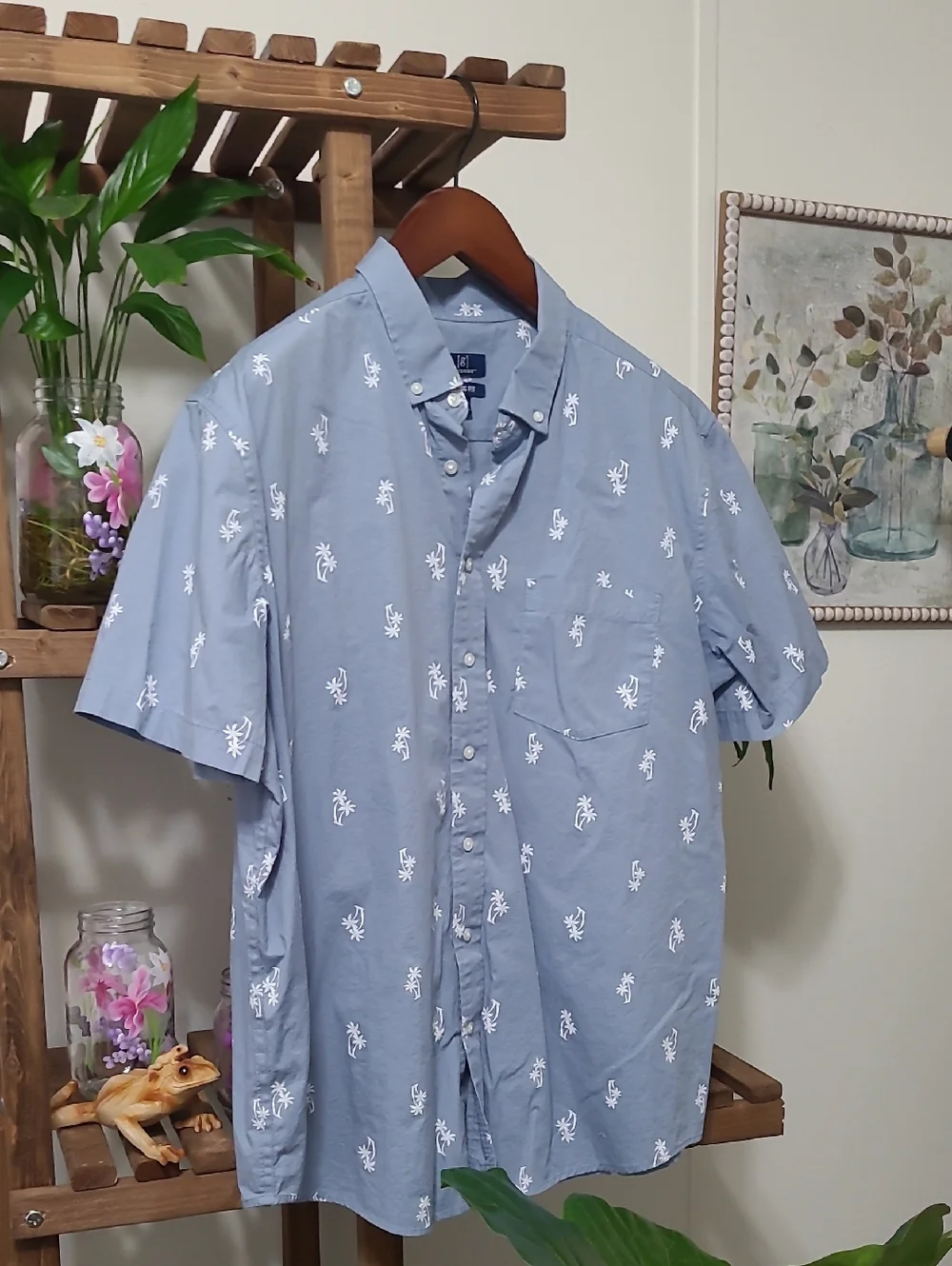 George | Shirts | Mens Palm Tree Beach Shirt | Poshmark